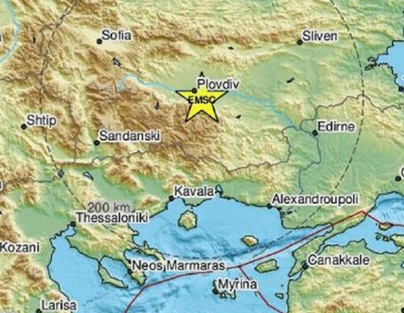 Ισχυρός σεισμός τώρα στη Βουλγαρία - Αισθητός στη Βόρεια Ελλάδα