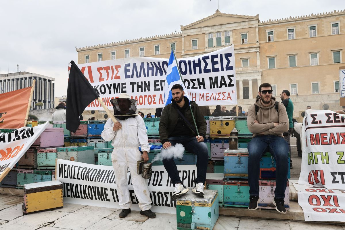Παραμένουν μπροστά από τη Βουλή οι μελισσοκόμοι - Σε λίγη ώρα η απόφαση ...